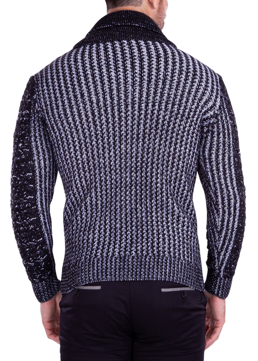 Quarter Zip Pullover Sweater Black– BESPOKE MODA